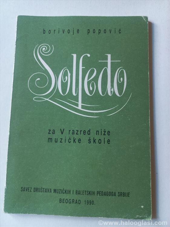 Knjiga za solfedjo | Halo Oglasi