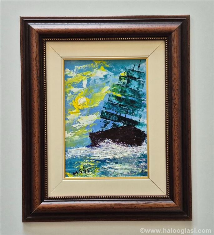Ulje na platnu - Na nemirnom moru | Halo Oglasi