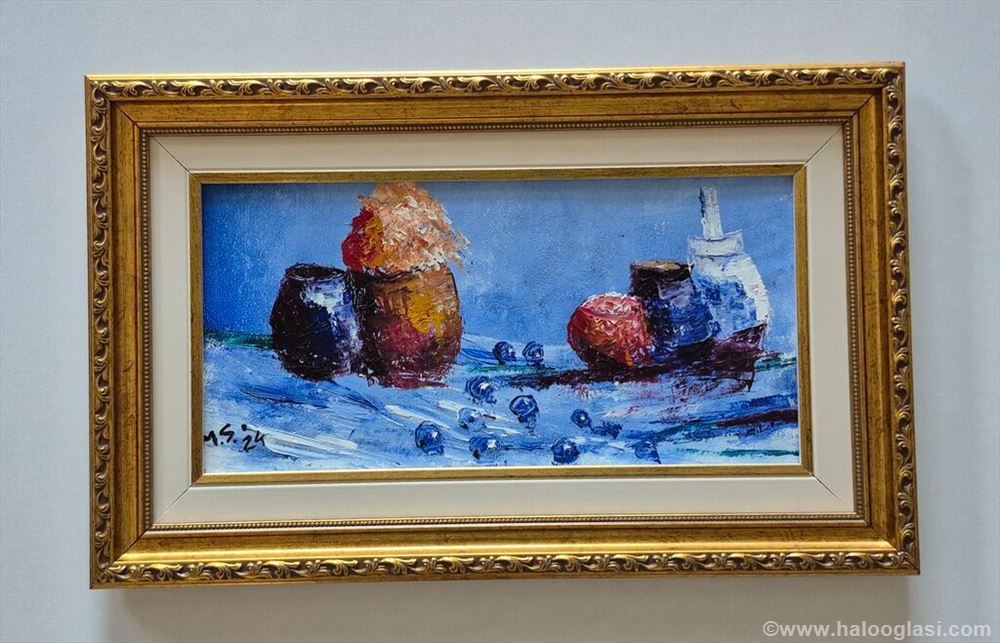 Ulje na platnu - Plava mrtva priroda | Halo Oglasi