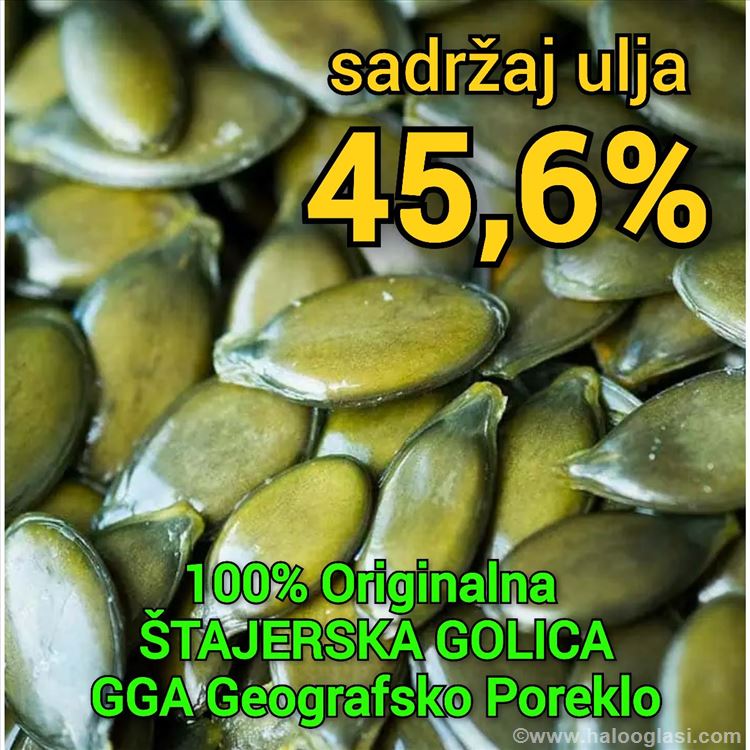 Premijum 100% Štajersko seme Bundeve Golice 1000g | Halo Oglasi