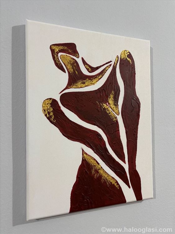 Apstraktna teksturna slika – akril (30x40) | Halo Oglasi