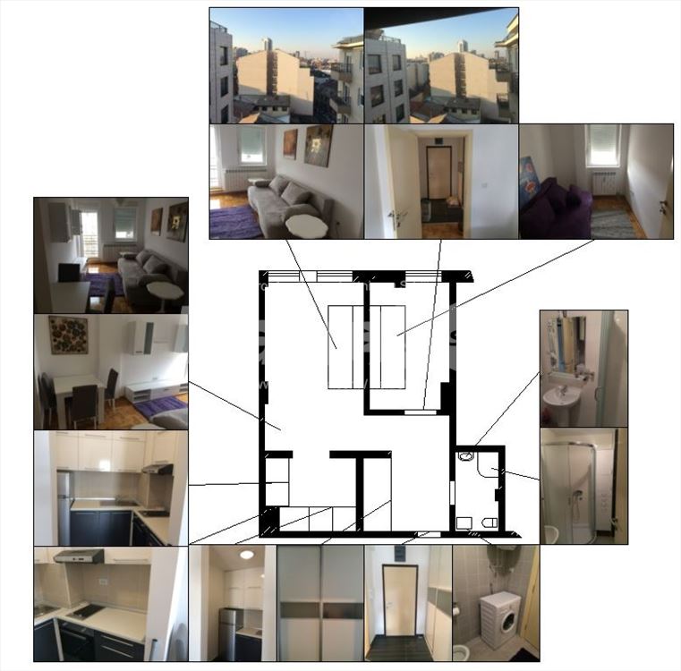 Ruzveltova, namešten dvosoban stan 32.5 m2 | Halo Oglasi
