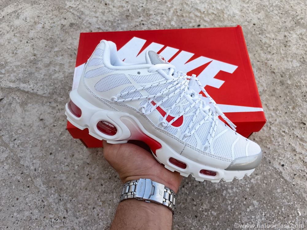 Nike Air Max TN Utility, White Red; Nike TN patike | Halo Oglasi