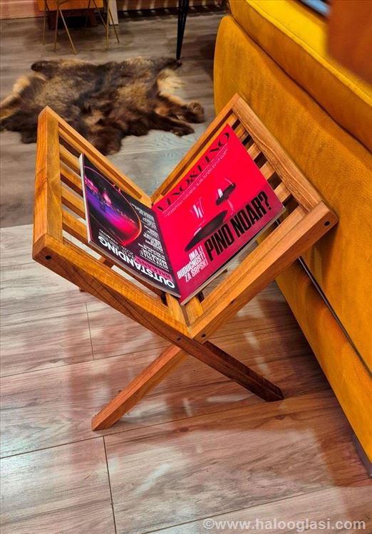 Stalak za novine wood oak | Halo Oglasi