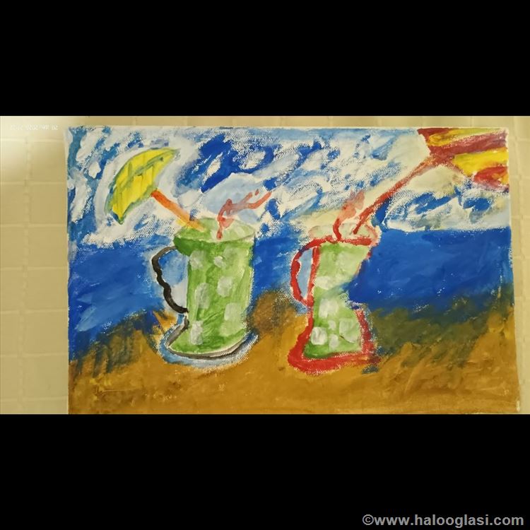 Slika dva ledena čaja na plaži | Halo Oglasi